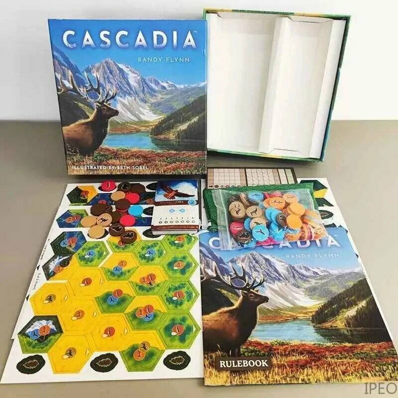 Cascadia Создай Экосистему Тихоокеанского Севера: Головоломка с Животными Настолка 1-4 игроков 45 мин