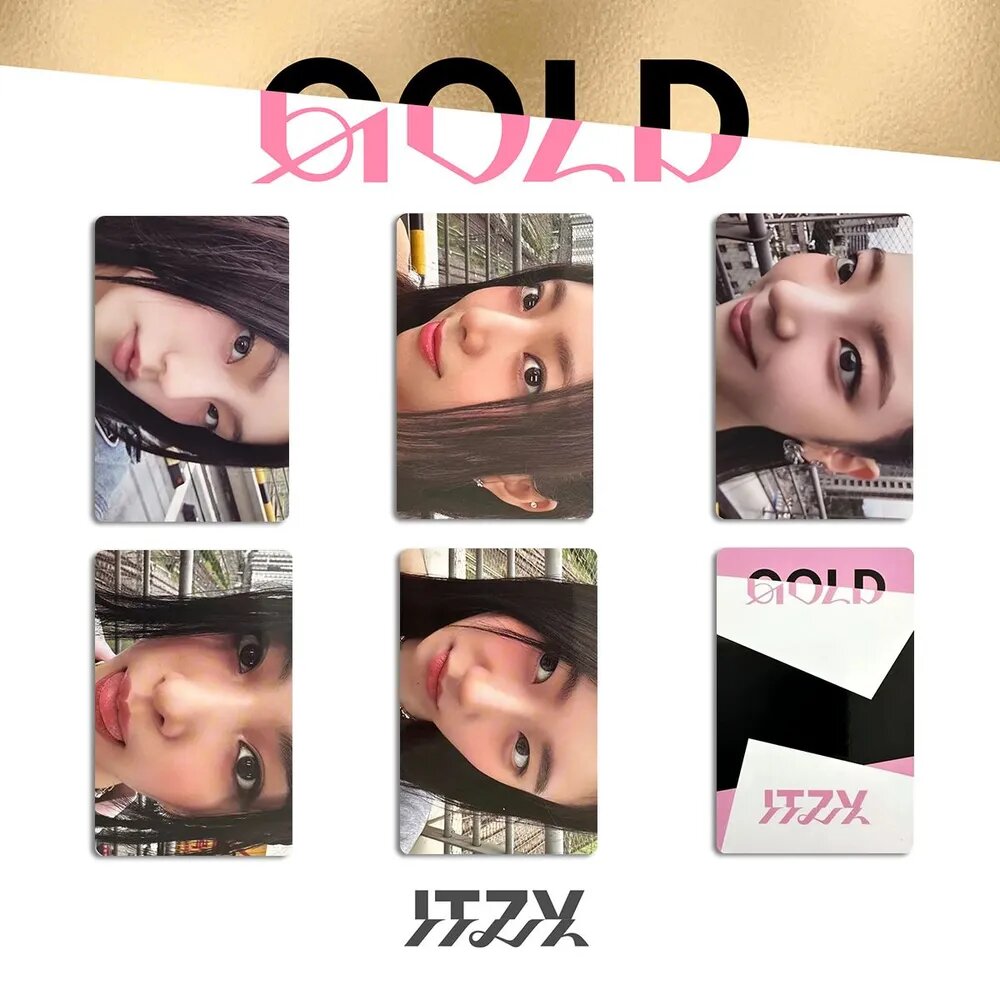 Карточки ITZY альбом карты GOLD CHAERYEONG k-pop карточки коллекционные 54 * 86 мм 4 шт