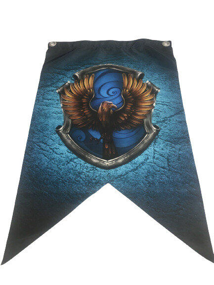 Флаг факультета Когтевран Ravenclaw из Гарри Поттера на шёлке, 40х60 см - на стену