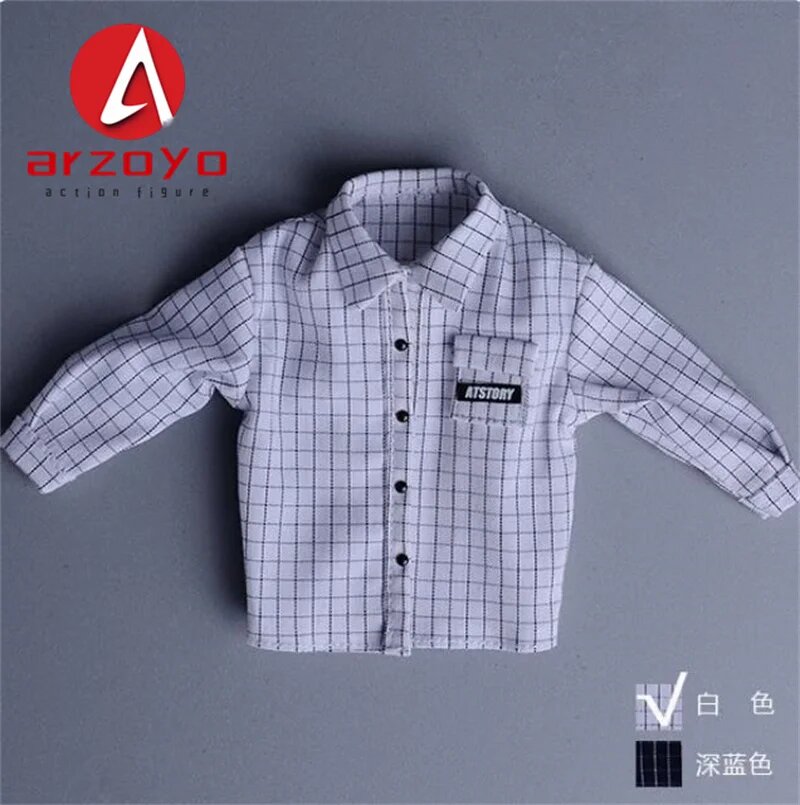 Модель одежды Ar.zoyo 1/12 для BJD 6 дюймов Серый, white shirt