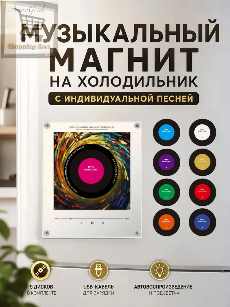 Магнит на холодильник с 9 дисками и индивидуальной/музыкальный магнит на холодильник