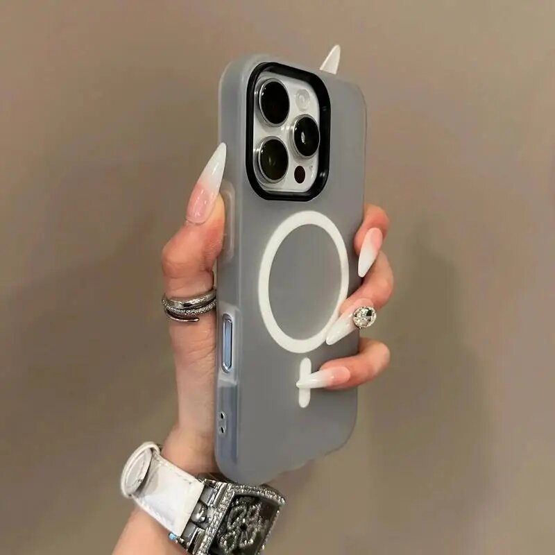 Чехол-бампер Candy Color 2-в-1 MagSafe Для iPhone 17/16/15/14 iPhone 12 Pro Max, Черный, Black