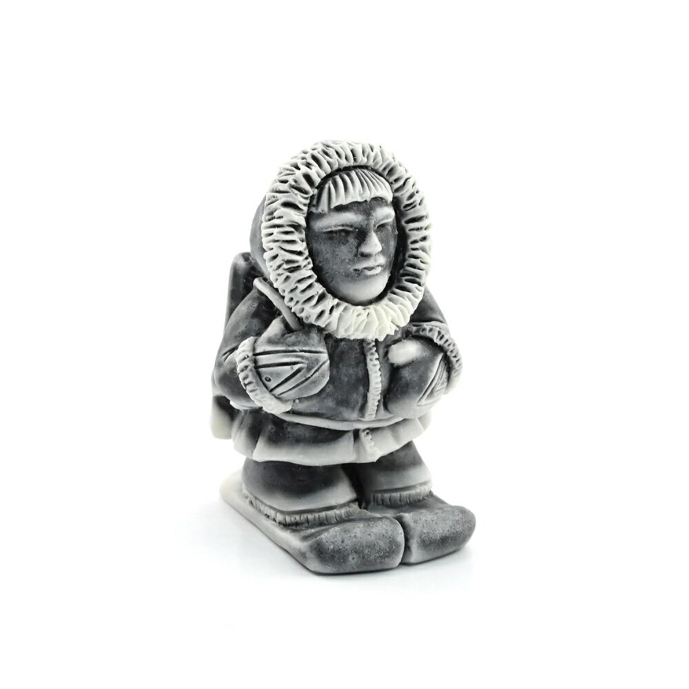 Фигурка из мрамолита quot; На лыжах маленькийquot; 28*26*40мм Натуральный камень
