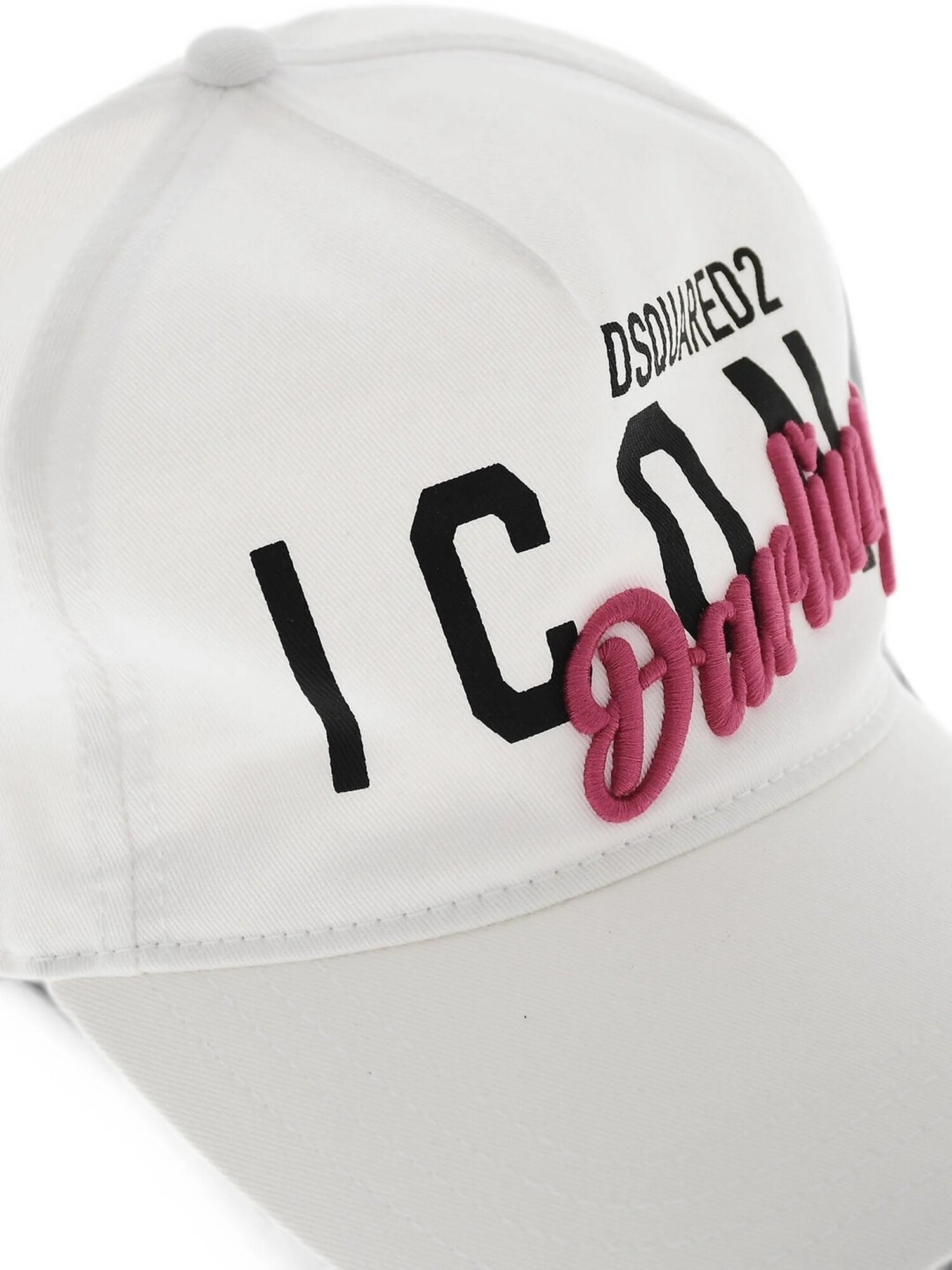 Кепка DSQUARED2 ICON embroidered baseball cap для девочек, размер OneSize, бежевый/белый — фото 1