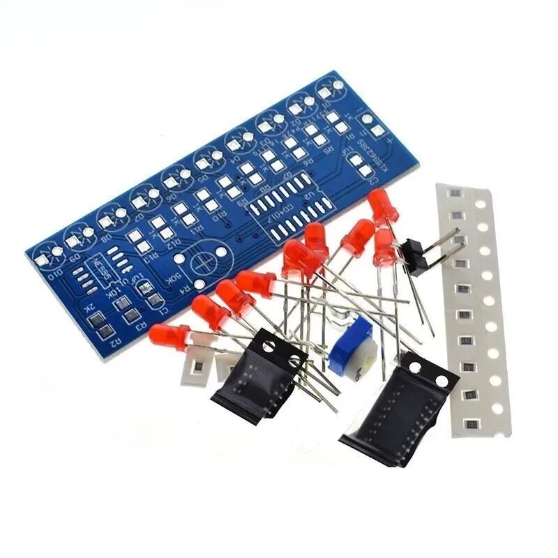 NE555+ CD4017 Свет, струящийся по воде светодиодный модуль DIY Kit для изучения электронных принципов, детская лаборатория