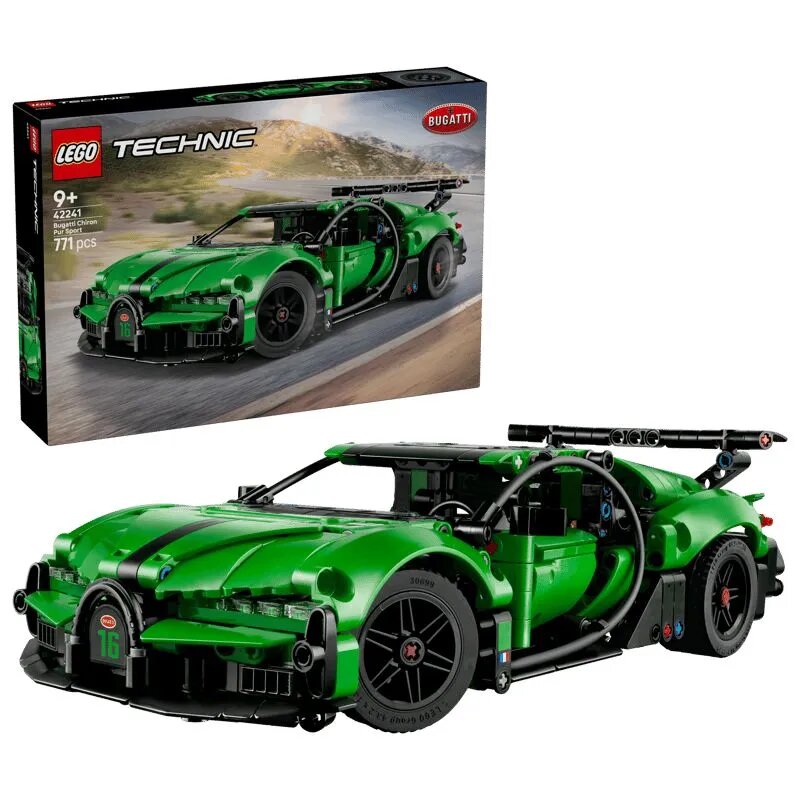 Конструктор LEGO Technic 42241 Green Bugatti Chiron Pur Sport Hypercar