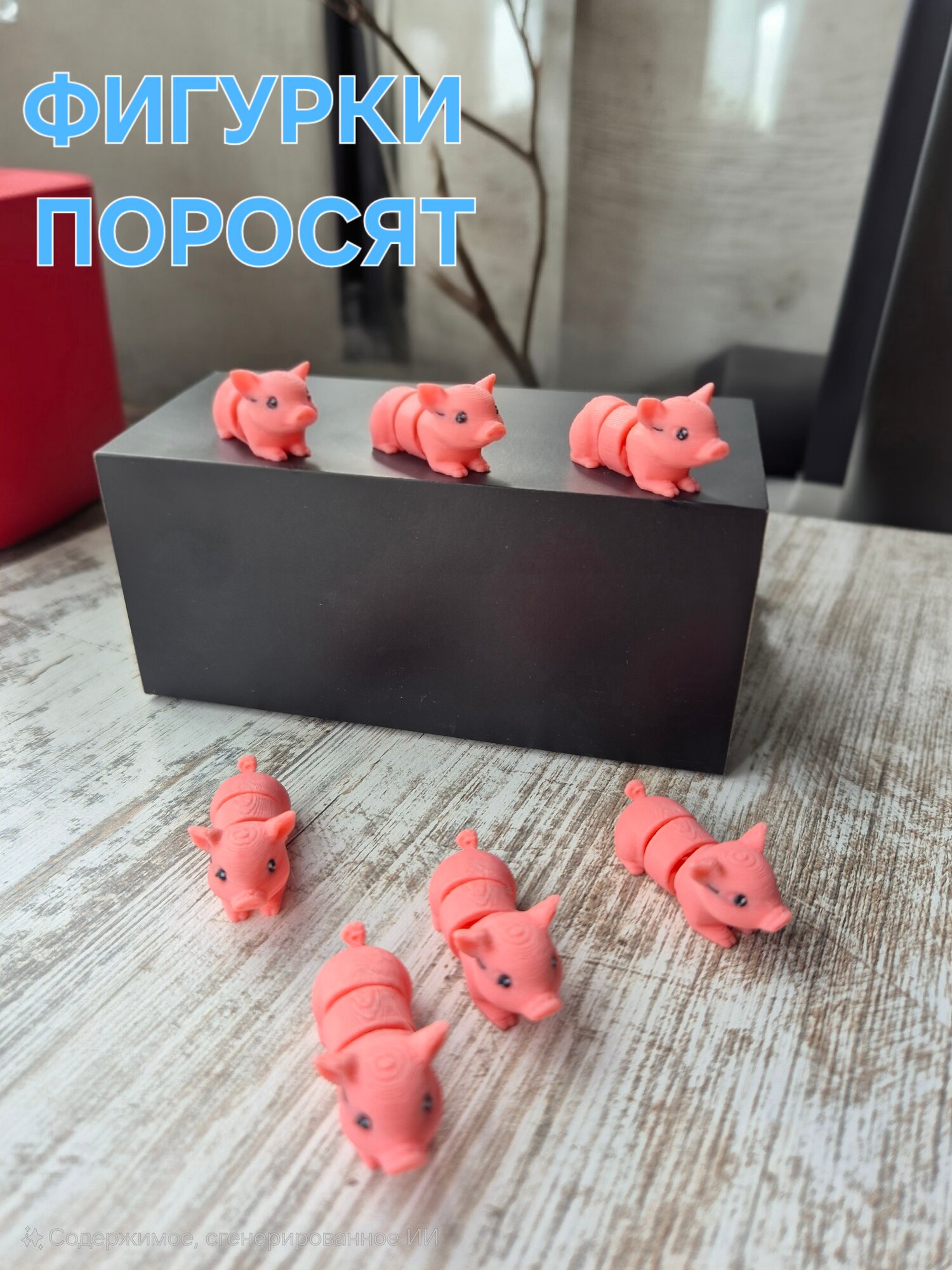Мини фигурки-игрушки " Свинья"