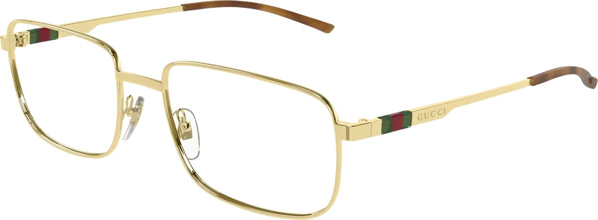 Оправа Gucci GG1678O 002, тип оправы ободковая, материал оправы металл, пол мужские, форма оправы прямоугольная