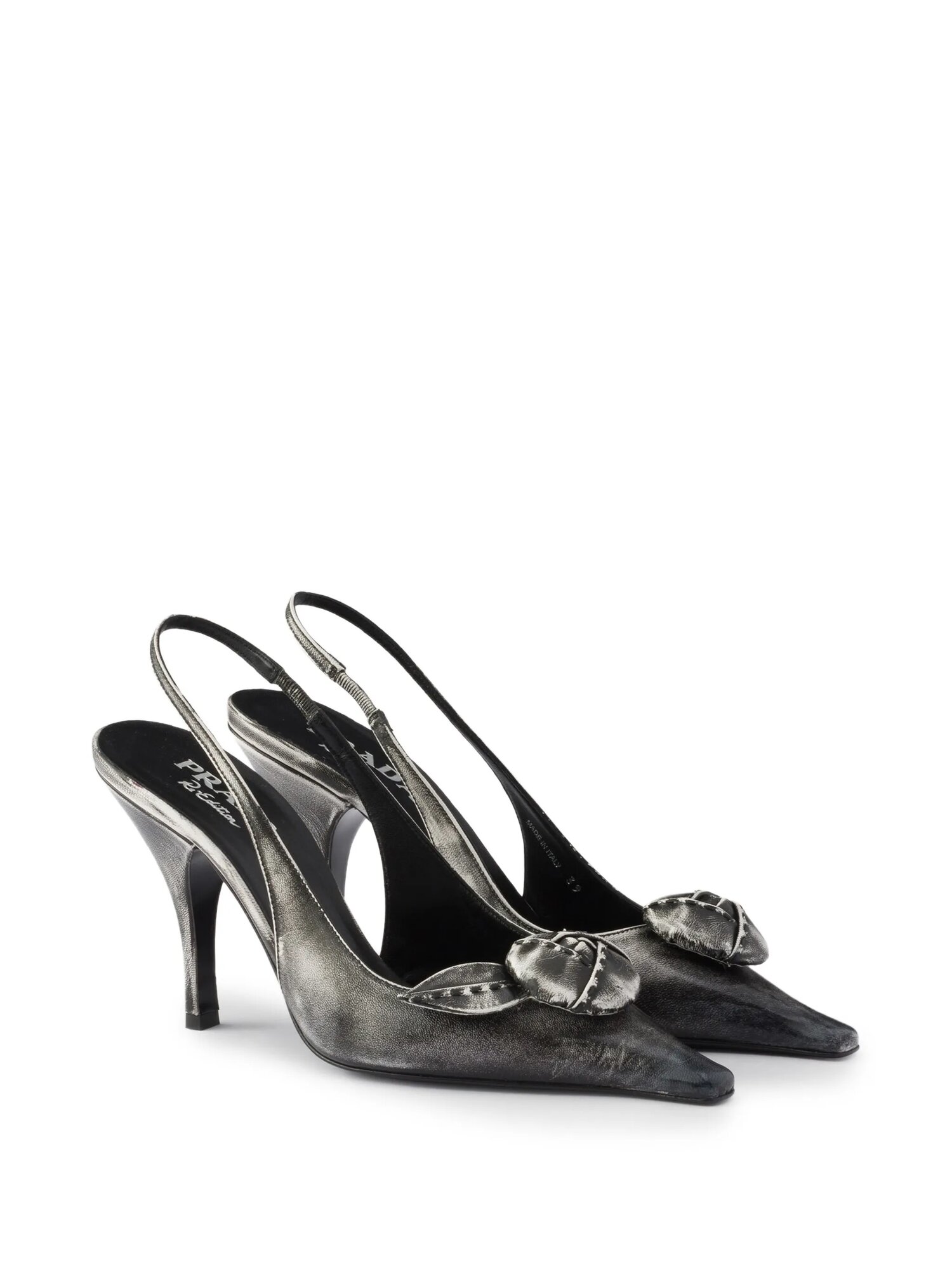 Туфли Prada Leather slingback pumps, размер 39.5 EU — фото 1