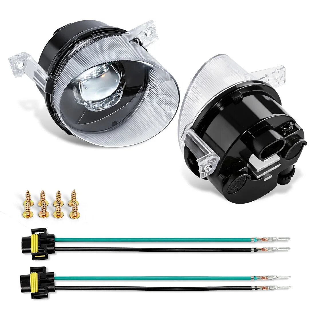 2 шт. светодиодных противотуманных фар для Volkswagen VW Polo Cross MK5 Passat Golf Plus Tiguan Caddy, передние бамперные фары, дневные ходовые огни, автомобильные аксессуары
