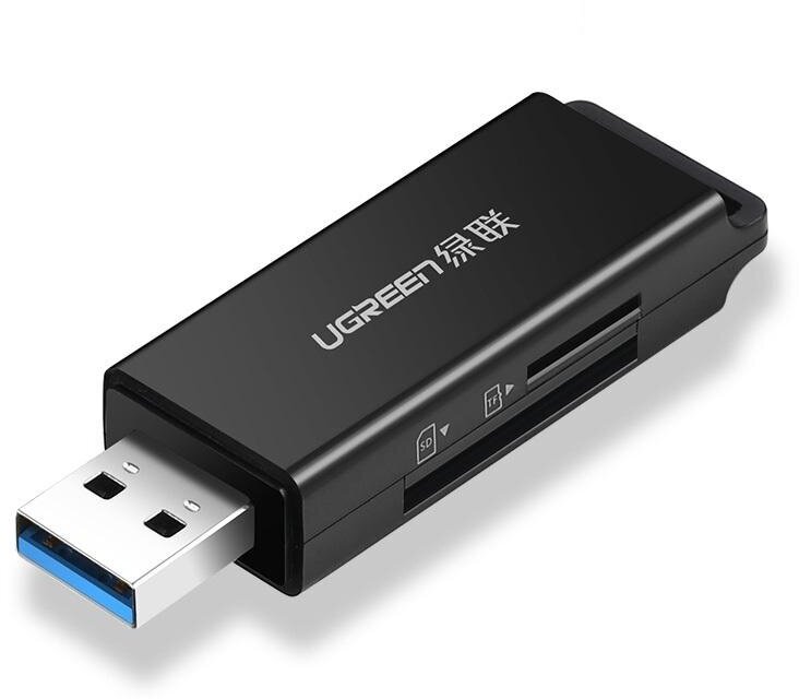 Картридер UGREEN CM104 (40752) USB 3.0 to TF + SD Dual Card Reader/черный
