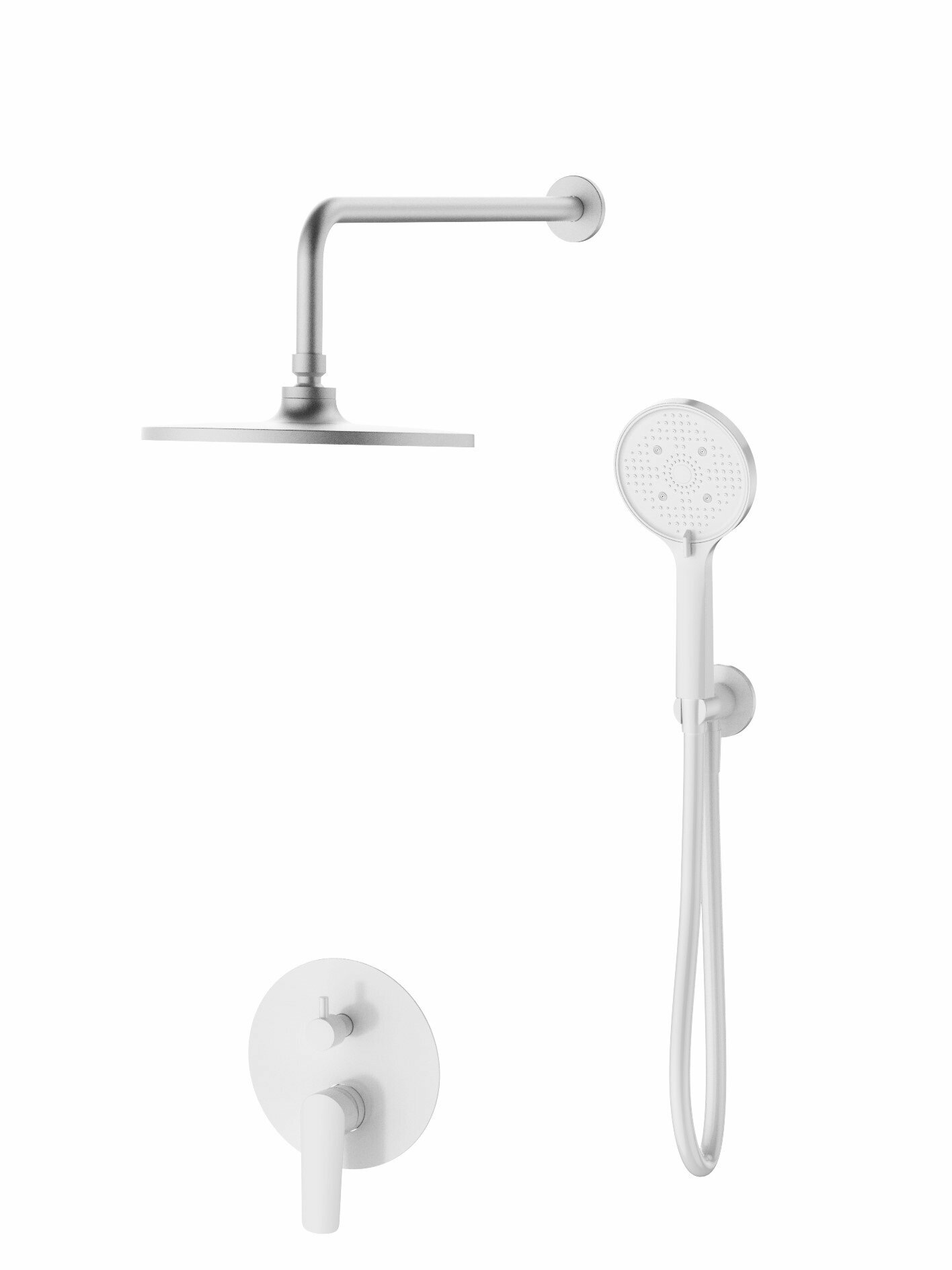 Душевая система скрытого монтажа без излива ESKO SET6in1LGW, Лагос/Lagos White, белая