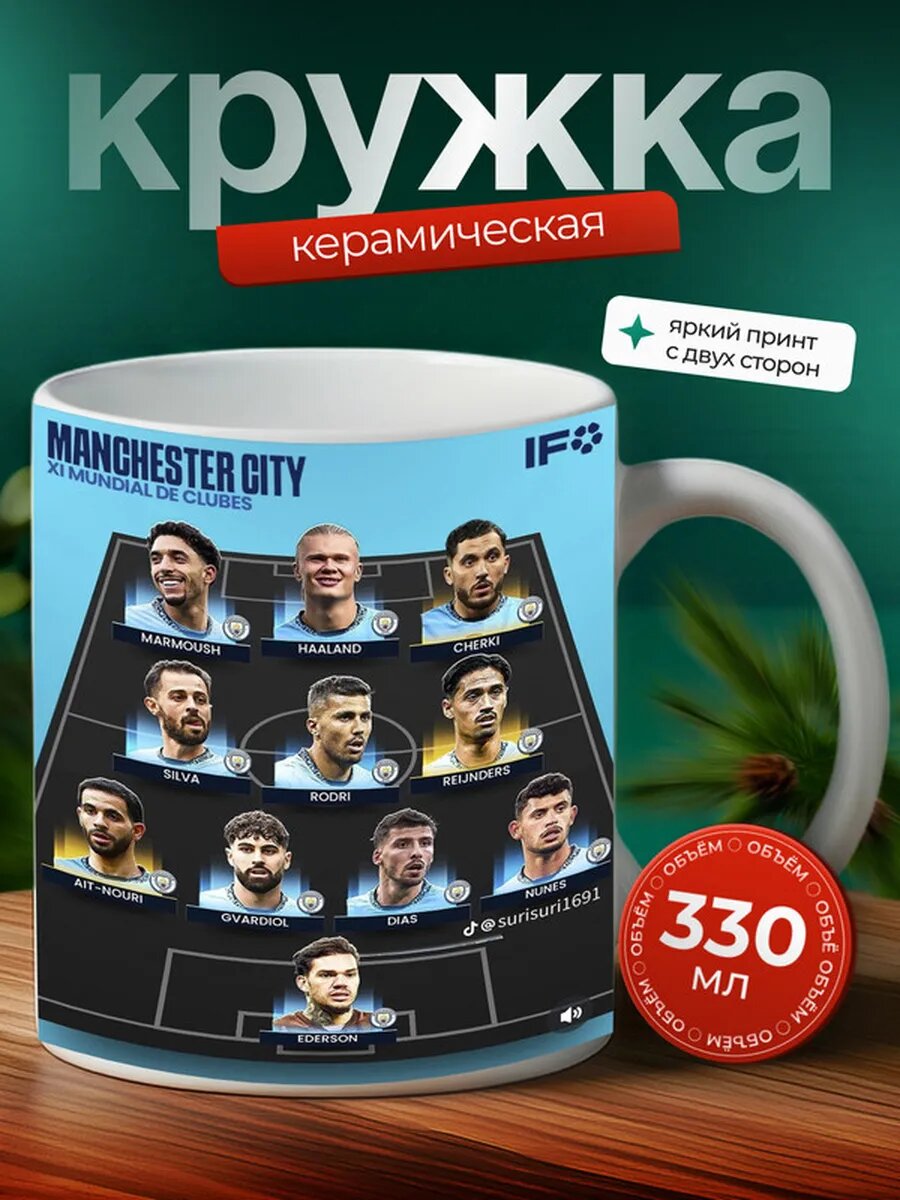 Кружка Манчестер Сити футбольная команда 2,