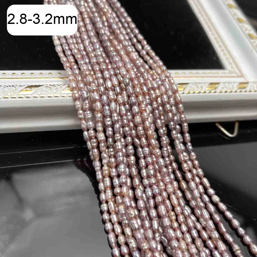 Натуральный пресноводный жемчуг 4,5-5,5 мм, бусины барокко Purple-2.8-3.2mm