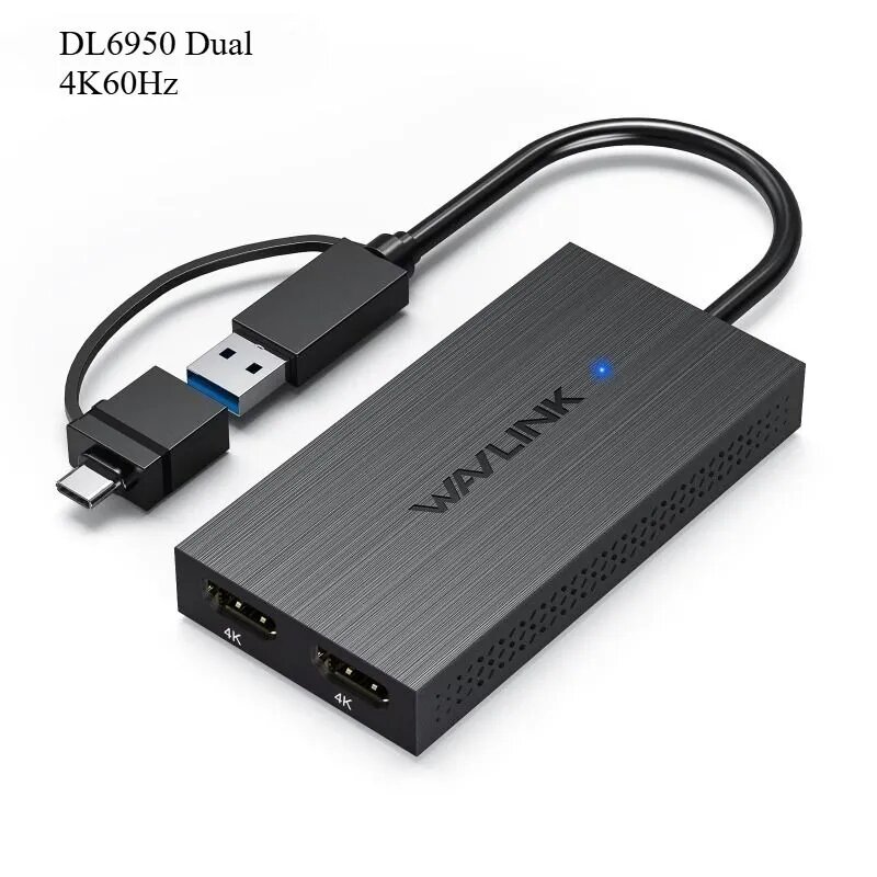 USB 3,1/USB C двойной графический адаптер HDMI, двойной выход дисплея 2K/4K при 60 Гц, тип C к HDMI-порта для Windows/MAC M1 M2 M3