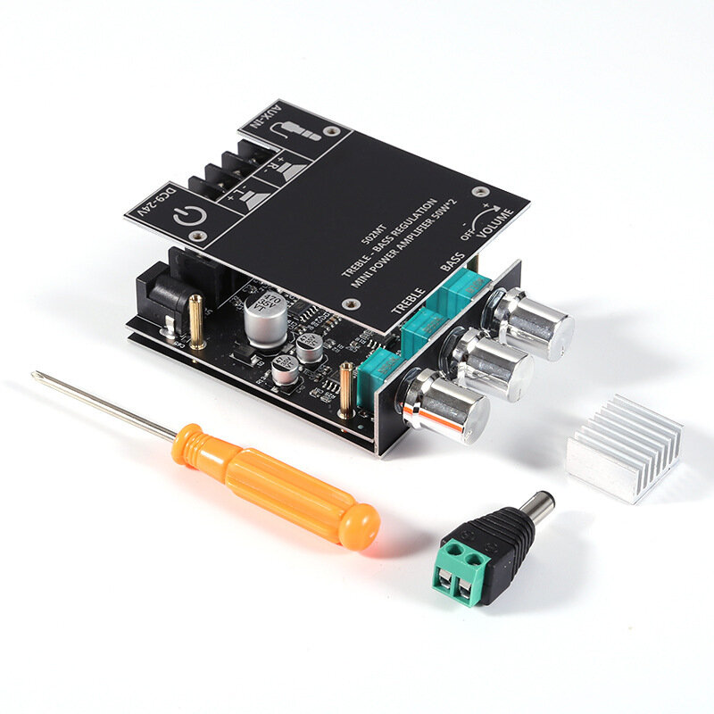 Цифровая плата 2.1 канала Bluetooth, усилитель высокой точности для сабвуфера ZK-502MT 50W*2
