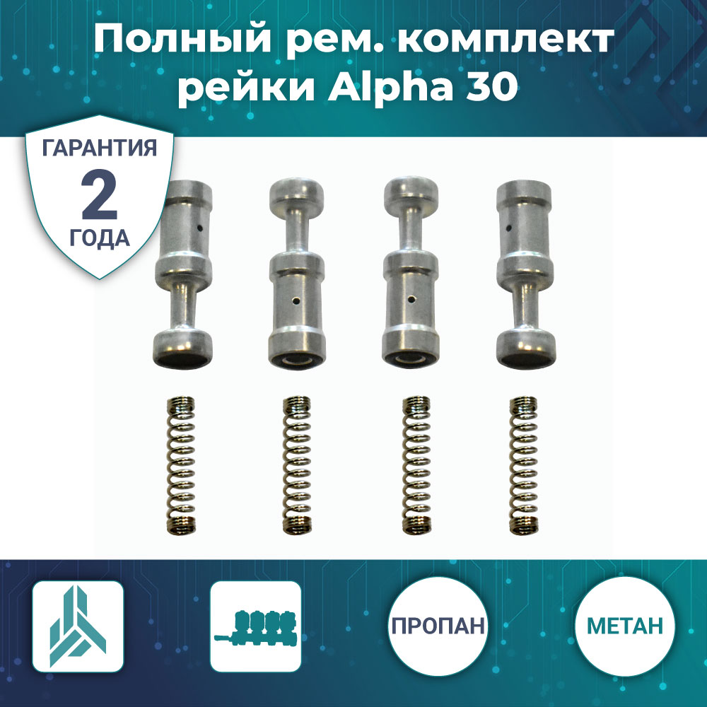 Полный ремкомплект рейки Alpha 30 ( на 4 инжектора)