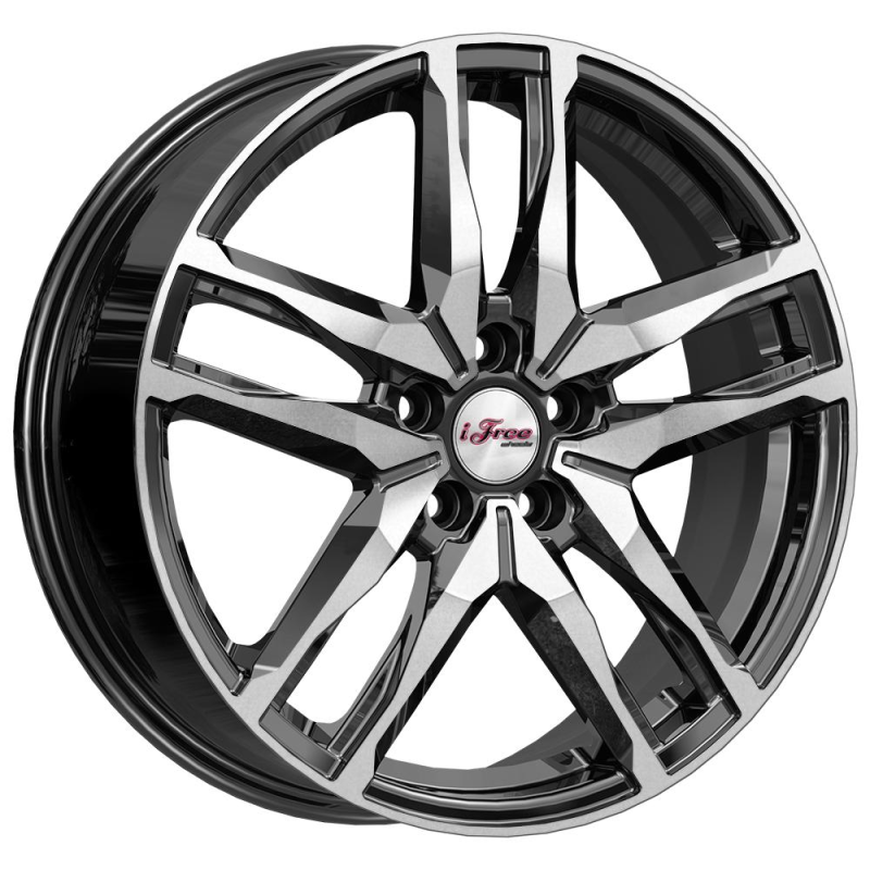 Диск колесный iFree Бомбей (КС1075) 6,5x18 5x108 Dia60.1 ET52 цвет Блэк Джек (Черный алмаз)