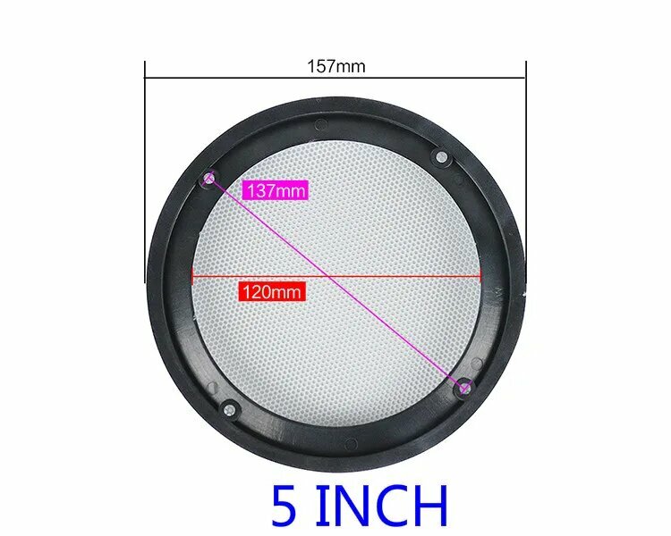 GHXAMP сетка защитная для динамиков 4/5/6,5/8 дюймов белая 5inch