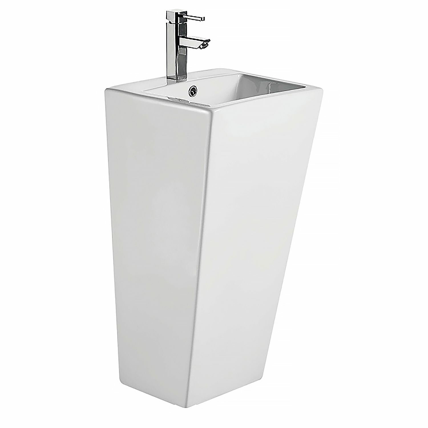 Раковина напольная AZARIO FRETTA SQUARE 440х380х835 отдельностоящая, прямоугольная (AZ-303)