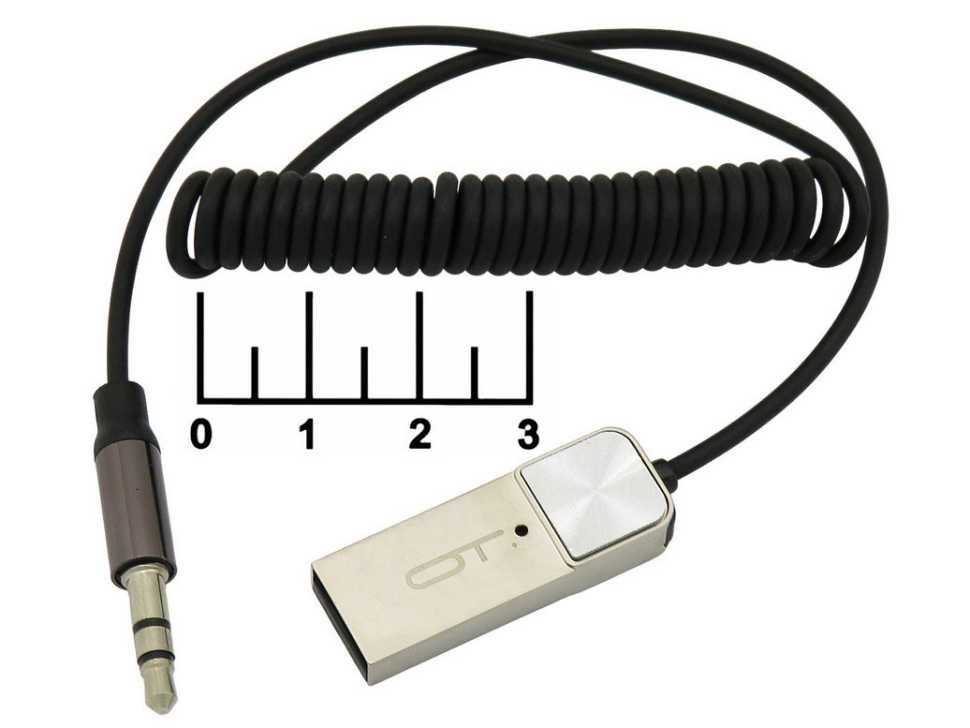 Bluetooth стерео ресивер 5.0 3.5мм Jack + USB витой OT-PCB21