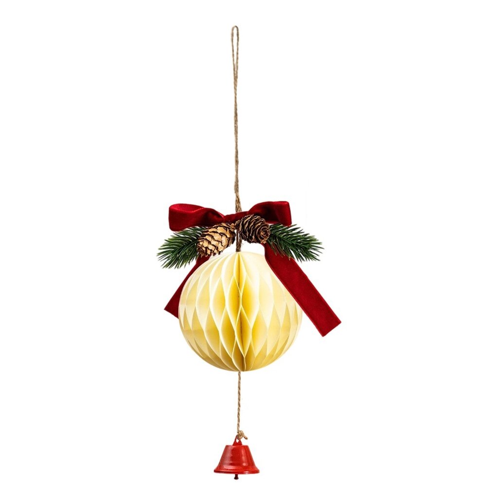 Разноцветные Сотовые Рождественские Колокольчики Очаровывают Сезонными Подвесными Звуковыми Декорами