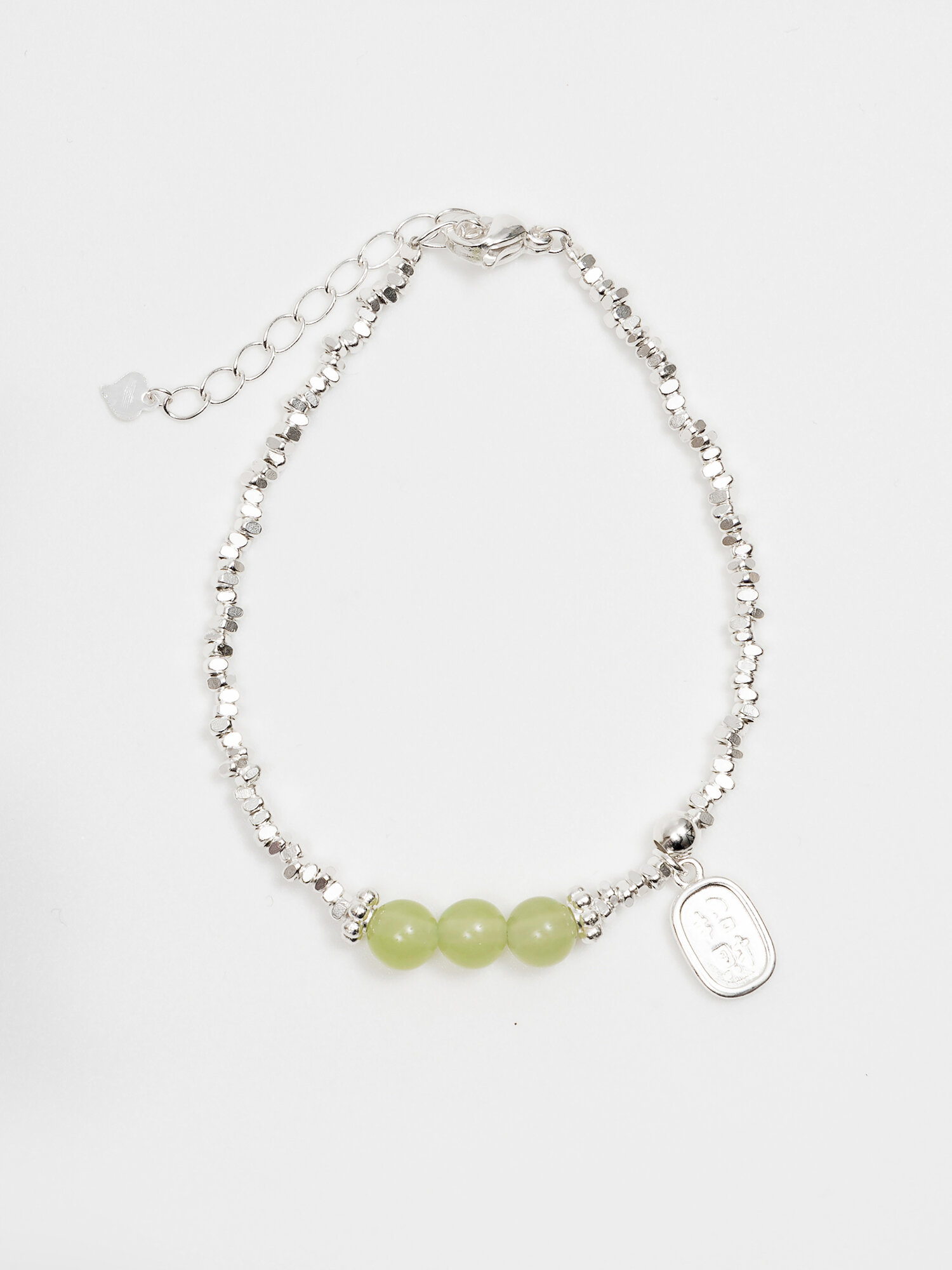 Браслет-цепочка, нефрит