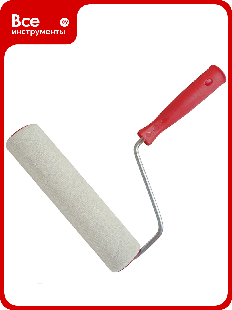 Велюровый, Serfa, валик с ручкой Serfa 25 см 712, нанесения декоративных составов, удобный