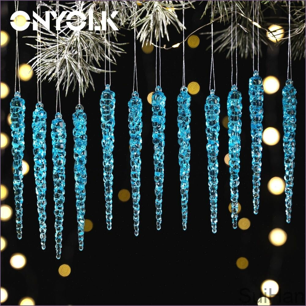 Набор елочных украшений Сосулька 12 шт.