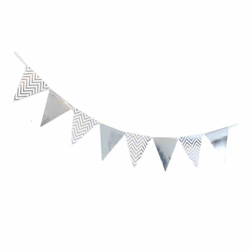 Бронзовый Треугольный флаг wave pull Flag-Серебристый