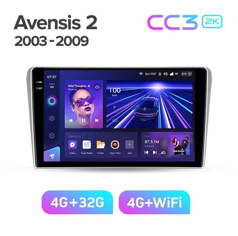 Магнитола TEYES TOYOTA AVENSIS T250 2003-2009 г. CC3 2K 4/32ГБ