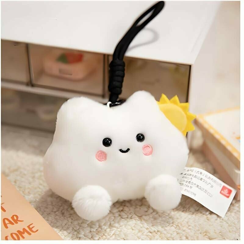 Beautifully crafted rainbow cloud plush pillow heart shaped toy perfect for home decor