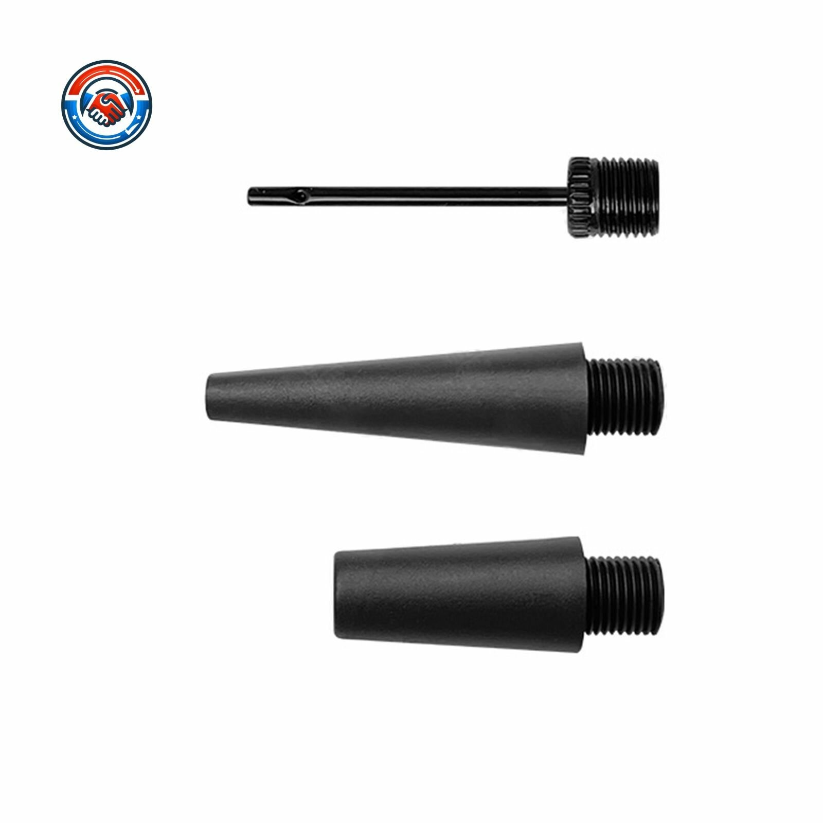 Игла и ниппель для мяча, универсальный набор насадок для насоса, подходит для футбольных, волейбольных и баскетбольных мячей, пластиковые и металлические форсунки для дома и спортплощадки