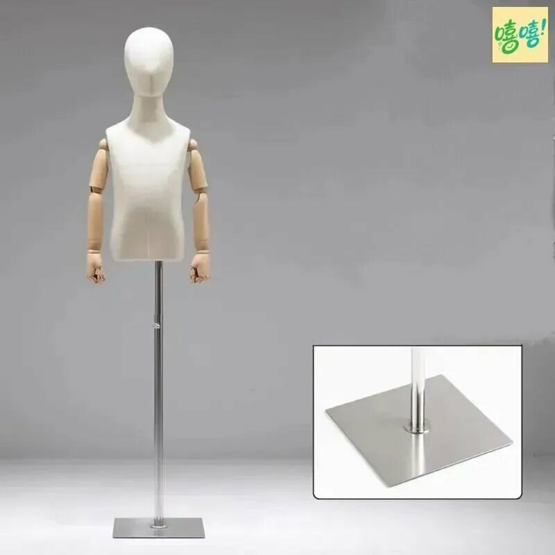 Регулируемая золотая основа, льняной детский манекен для детей 4-6 лет, форма платья