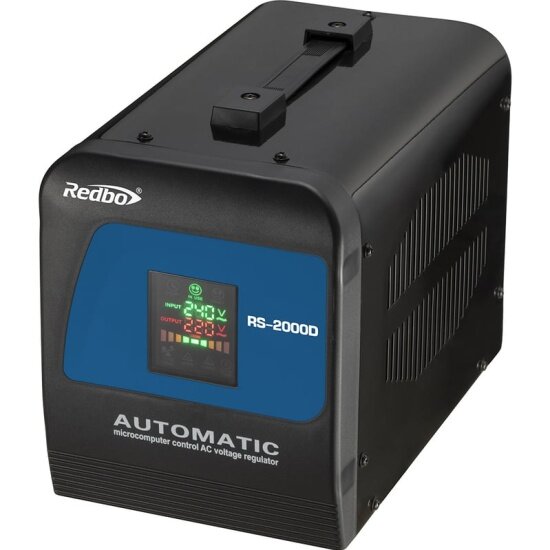 Автоматический стабилизатор напряжения Redbo RS-2000D (220В, 2000VA,140-260В, дисплей, релейный)