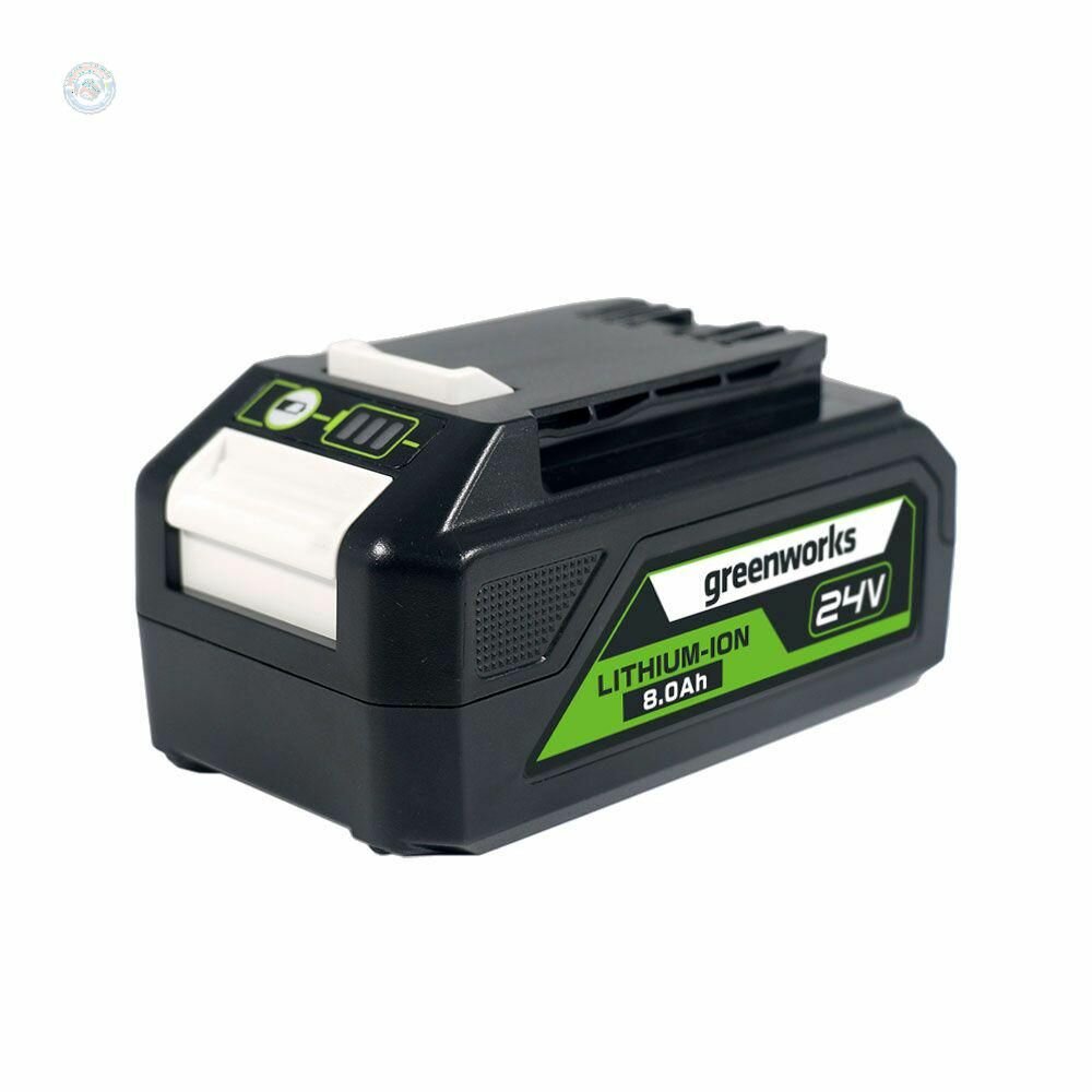 Аккумулятор Greenworks 24V 5 Ач для электроинструмента, литий-ионная батарея с индикатором заряда, быстрая зарядка, совместимость со всей линейкой 24 Вольт
