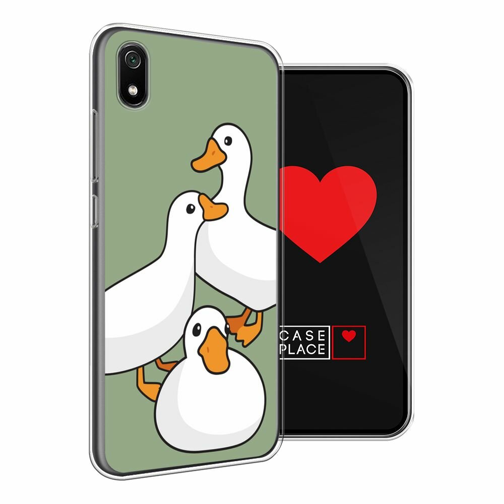 Чехол на Xiaomi Redmi 7A / Сяоми Редми 7А с принтом "Утиное трио" — фото 1