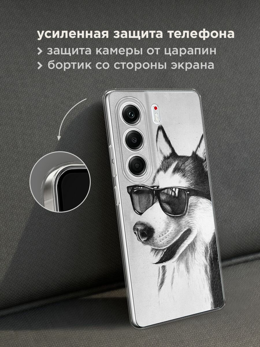 Чехол на Tecno Camon 40 Pro 5G / Текно Камон 40 Про 5G с принтом "Крутой Хаске" — фото 1