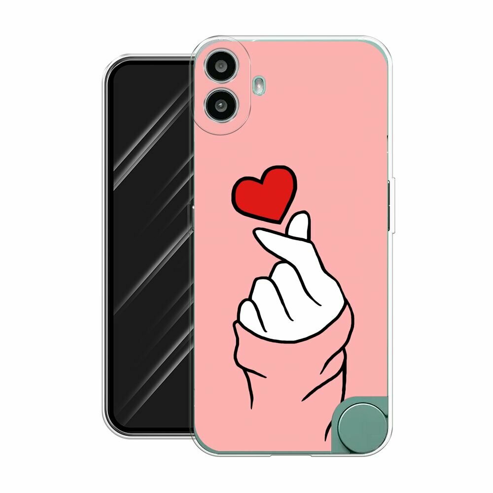 Силиконовый чехол на CMF Phone 1 / CMF Фон 1 с принтом "Милое сердечко" — фото 1