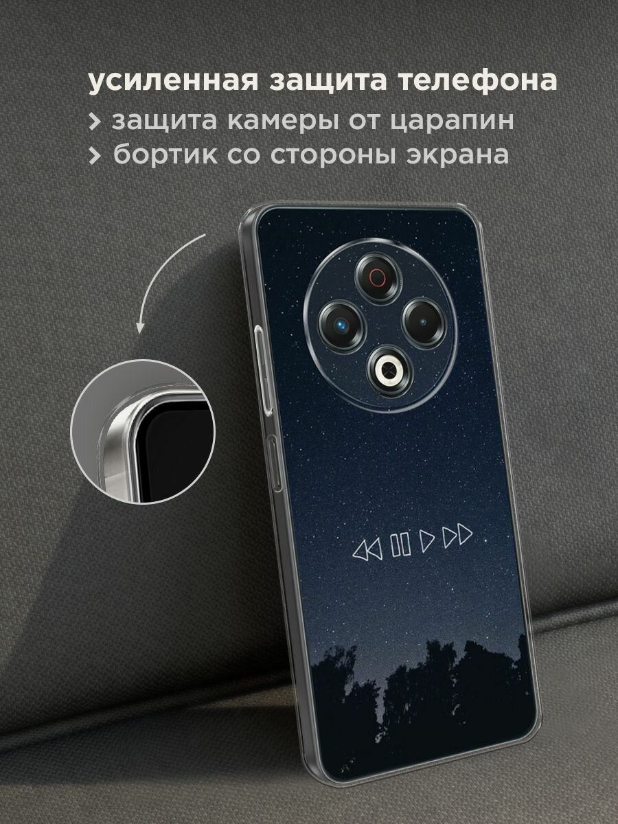 Чехол на Tecno Spark 30 / Текно Спарк 30 с принтом "Космическая музыка" — фото 1