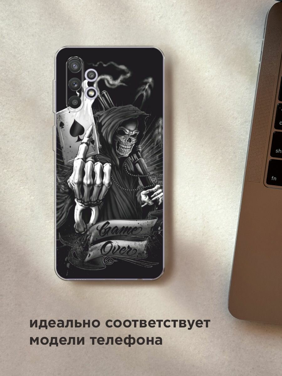 Чехол на Samsung Galaxy A32 / Самсунг Галакси А32 с принтом "Игра закончена" — фото 1