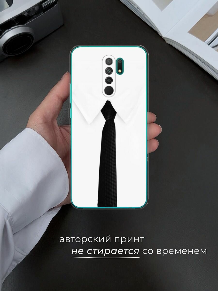 Силиконовый чехол на Xiaomi Redmi 9 / Сяоми Редми 9 с принтом "Галстук" — фото 1