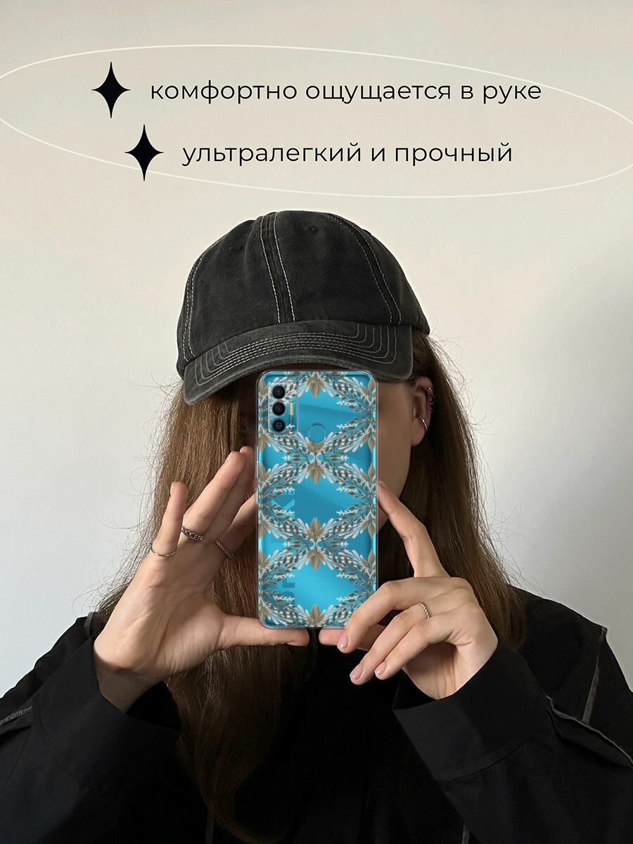 Чехол на Tecno Spark 7 / Техно Спарк 7 с принтом "Калейдоскоп цветов" — фото 1