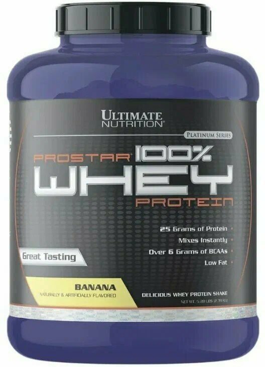 Протеин Ultimate Nutrition Prostar 100% Whey Protein, 2390 гр, банан