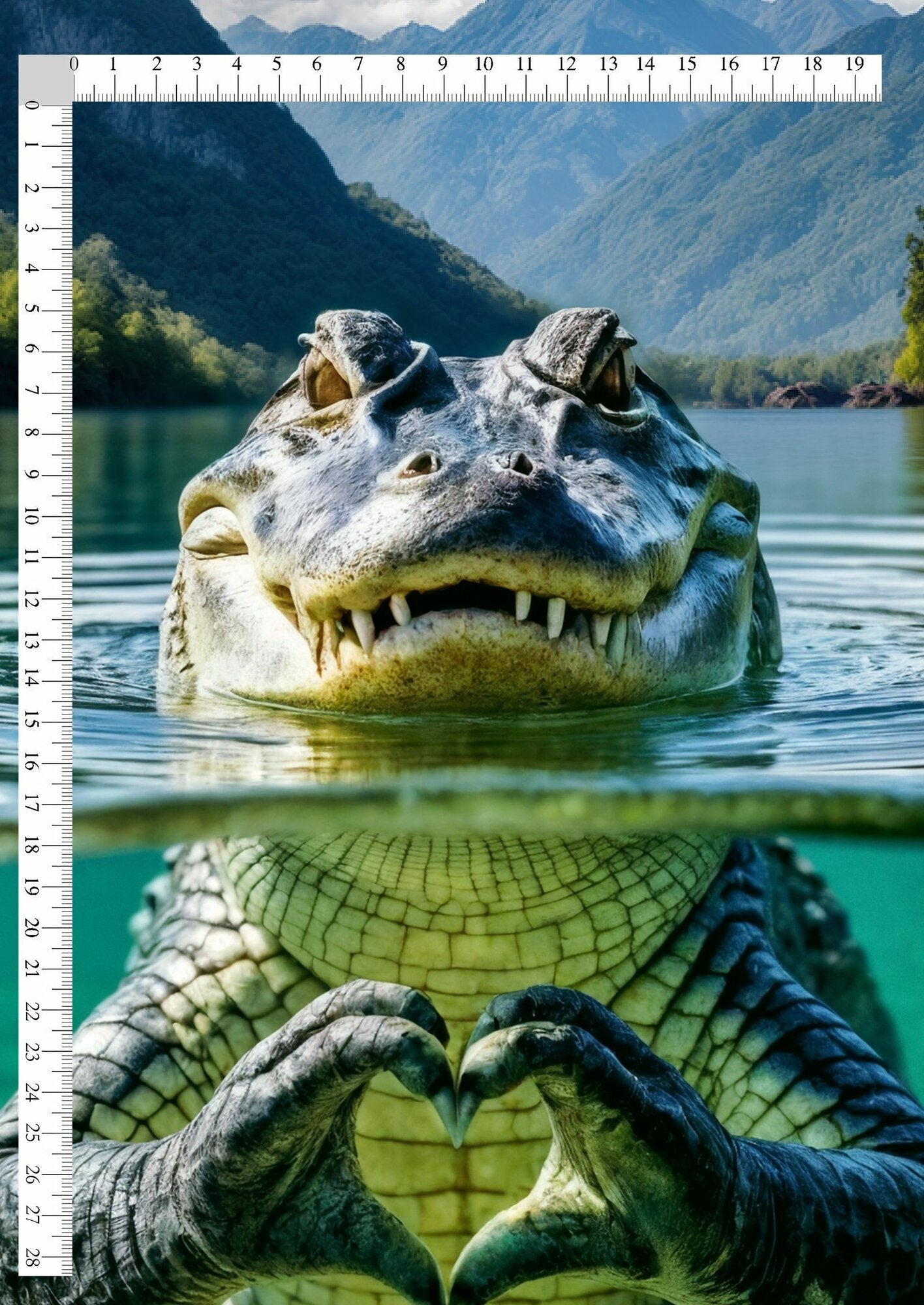 Кулирка с лайкрой купон "Крокодил" ширина 180см, высота 82+-2см пенье