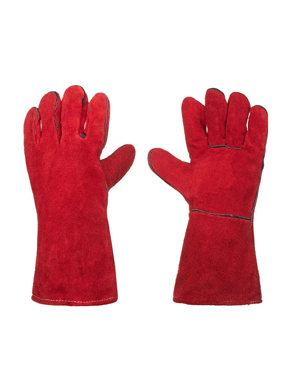 Краги кожаные для сварщика Plus бордовые 10 (XL) (2 пары)