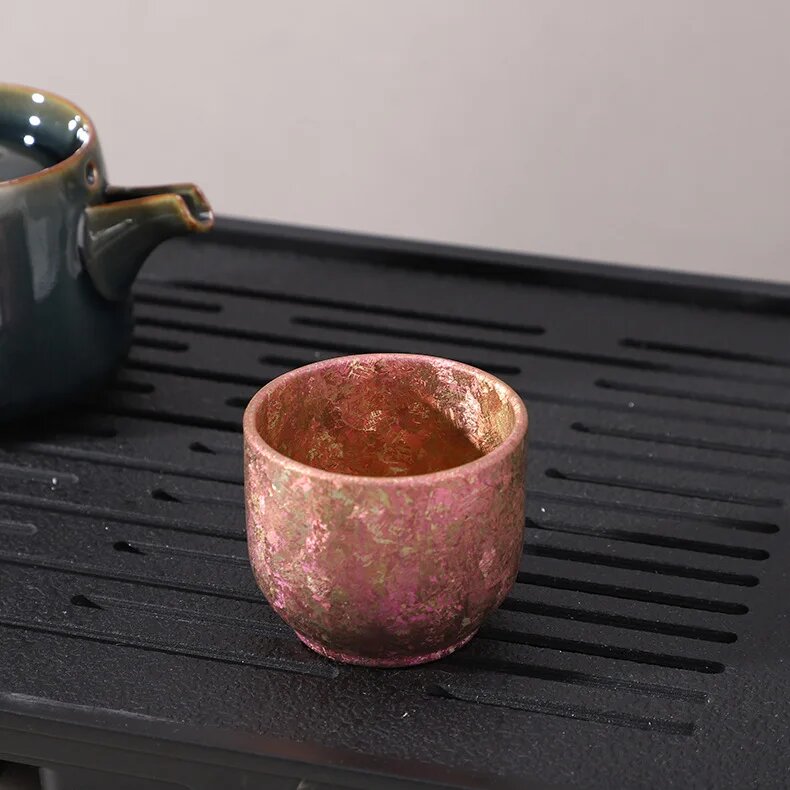 Чашка из чистого титана 100 мл хрустальный цвет, Crystal pink, 100ml