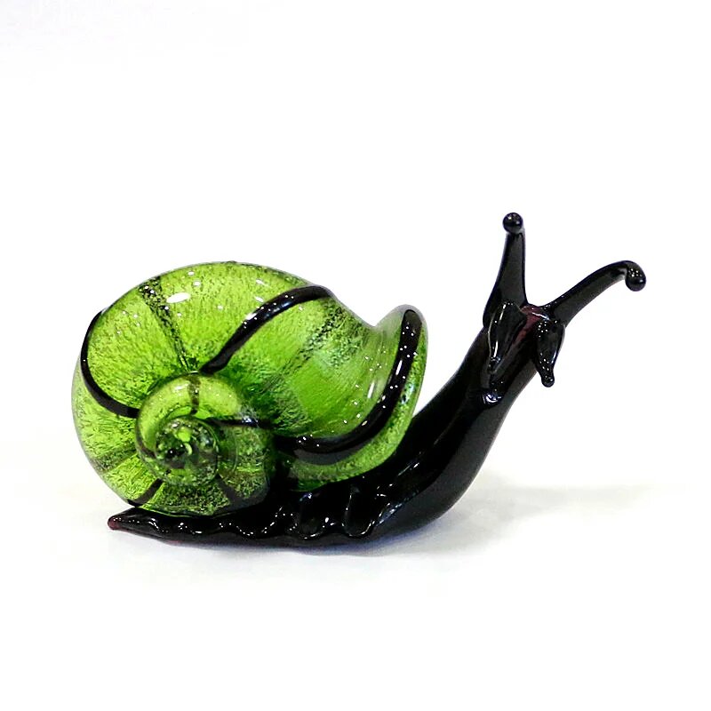 Миниатюрные фигурки улиток из стекла JSSMTLP зеленый