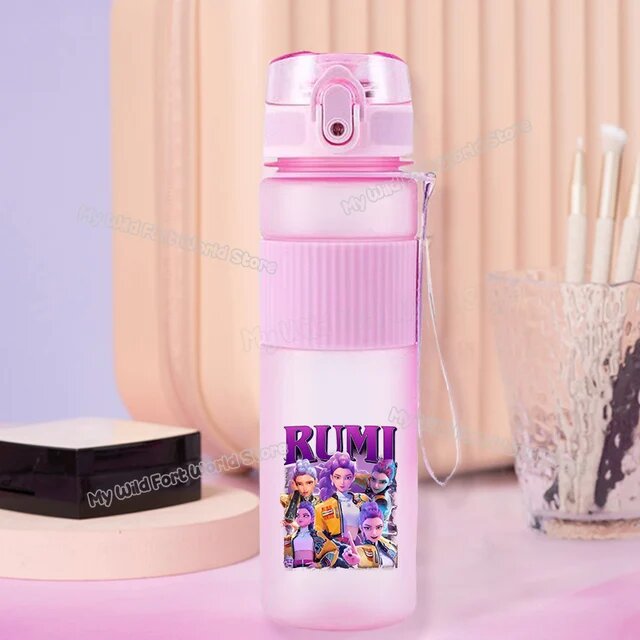 Детская спортивная бутылка для воды K-Pop Devil Hunter с аниме-музыкой для девочек, бутылка для питья Hunttrix Rumi Mira Zoey, напечатанная бутылка для воды в подарок на день рождения