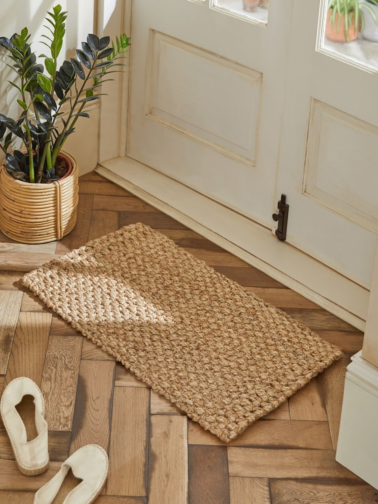 Коврик дверной NEXT, 60x90 см, из плетеного джута, цвет бежевый